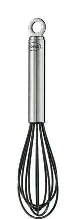 Rösle Schneebesen Silikon, hochwertiger Rührbesen mit schmalem Griff, Edelstahl 18/10, Silikon, Temperaturbeständig bis 220 °C, Spülmaschinengeeignet, Länge