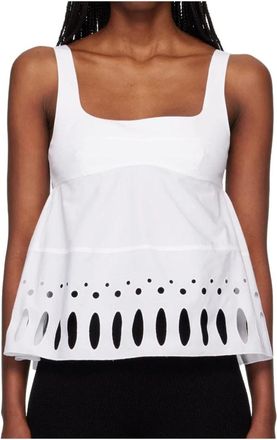 Paco Rabanne Femme, Tops, Blanc, Taille: 36 FR Top sans manches