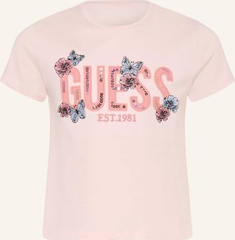 Guess T-Shirt Mit Pailletten rosa