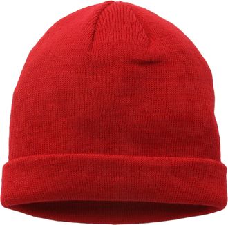 MSTRDS Unisex Strickm&uuml;tzen Short Cuff Knit Beanie, Rot (Red 5035), One Size (one size)