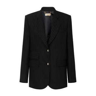 Elisabetta Franchi Pinstripe-Blazer - - Jackets - Damen - Schwarzk - S