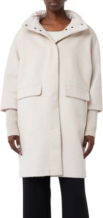 Comma Mantel aus Wollmix mit Steppkragen