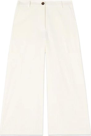 Oltre Femme, Pantalons, Blanc, Taille: 42 FR Cropped Cargo Pants