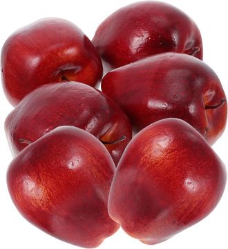 NUOBESTY 6 St&uuml;ck K&uuml;nstliche Rote Schaumstoff&auml;pfel Deko Modell f&uuml;r Kindergarten Lernmittel und Obstpr&auml;sentationen