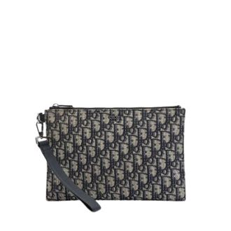 Dior Pre-owned Canvas Clutch - - Pre-owned - Damen - Blau - ONE SIZE