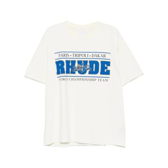 Rhude T-Shirt mit Grafik-Print und Rundhalsausschnitt - - Tops - Herren - Wei&szlig; - XL