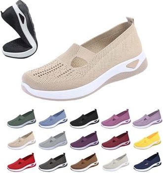 Generic Slip On Sneakers pour femme, chaussures d&eacute;t&eacute; confortables, orthop&eacute;diques, chaussures de marche d&eacute;t&eacute;, chaussures de marche l&eacute;g&egrave;res, respirantes, chauss