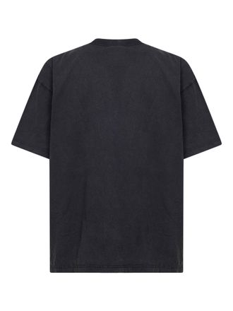 Balenciaga Mens T-Shirt Crayon Loop Black Cotton T-Shirts And Polos