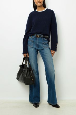 Gerard Darel Pull en laine &agrave; c&ocirc;tes - JOYCA - Marine
