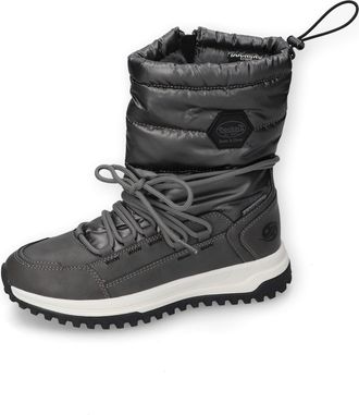 Dockers by Gerli Damen Combat Boots, Frauen Stiefeletten,wasserabweisend,warm gefüttert,uebergangsstiefel,Winterschuhe,dunkelgrau,42 EU