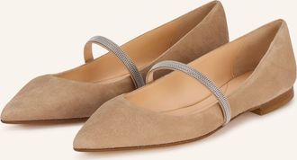 Prosperine Prosperine Mary-Jane-Ballerinas Mit Schmuckperlen beige