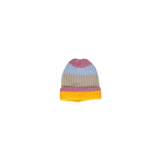 Pieces Femme, Accessoires, Multicolore, Taille: ONE Size Striped Knitted Beanie