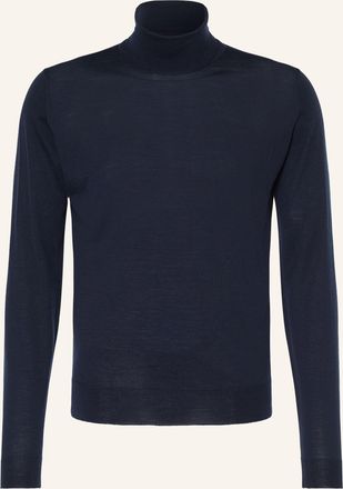 John Smedley Rollkragenpullover Aus Merinowolle blau