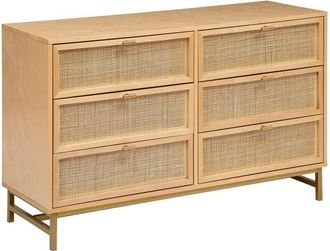 Atmosphera Kommode Rayo Metall & Birke - 120x40cm - 6 Schubladen Atmosphera cr&eacute;ateur dint&eacute;rieur