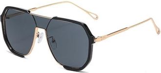 Generic Lunettes De Soleil M&eacute;tal Grand Cadre Hommes Et Femmes F&ecirc;te D&eacute;placements Quotidiens Vacances Lunettes De Soleil(Gold)