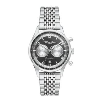 Thomas Sabo Rebel at Heart Chronograph in Silber Schwarz - - Accessories - Herren - Grau - ONE SIZE