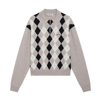 Miu Miu Maglia - - Knitwear - Damen - Beige - S