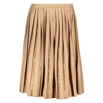 Burberry Plisseerock mit Steinbesatz - - Skirts - Damen - Braun - S
