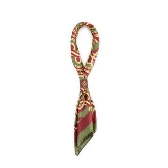 Dr&ocirc;le de Monsieur Foulard carr&eacute; &agrave; motif en soie