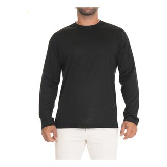 Gran Sasso Wolle Langarm Einfaches T-shirt - - Tops - Herren - Schwarzk - 3XL