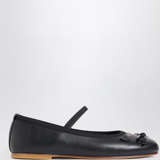 BONPOINT Joie schwarze Lederballerinas