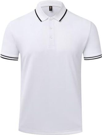 Generic Lot de t-shirts pour homme - Col rond d&eacute;contract&eacute; &agrave; manches courtes solide uni muscle coupe r&eacute;guli&egrave;re T-shirt en coton respirant, blanc, 3XL