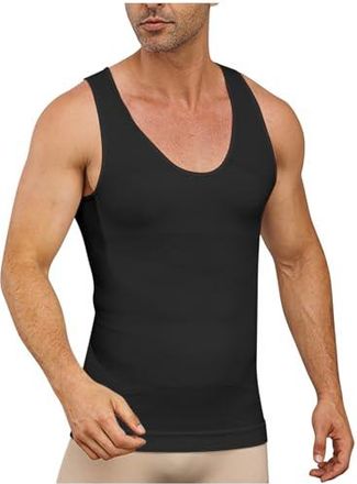 Generic D&eacute;bardeur extensible classique pour homme - Uni - Polyvalent - Col rond - Coupe ajust&eacute;e - Respirant - Sans manches - Pour entra&icirc;nement en plein air, 0