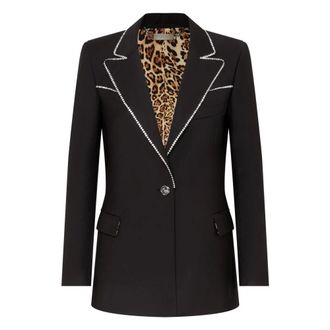Philipp Plein Femme, Vestes, Noir, Taille: 40 FR Colorado Crystal Blazer