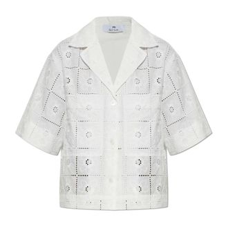 Paul Smith Femme, Blouses et Chemises, Blanc, Taille: 40 FR Chemise ajour&eacute;e