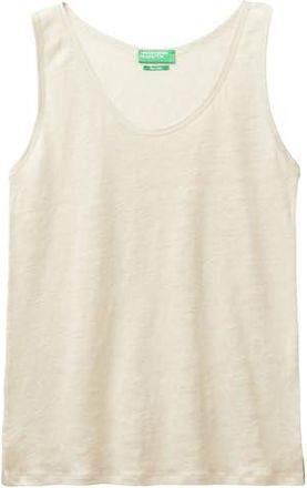 Benetton Débardeur 3 kgqe8398 Tricot, Beige 152, XX-Small Femme