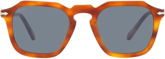 Persol Klassische Keyhole Bridge Sonnenbrille Hellblau - - Accessories - unisex - Braun - 50 MM