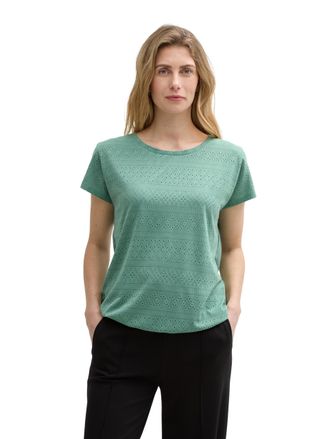 Tom Tailor Damen 1046401 T-Shirt, 13010-Faded Green, 3XL