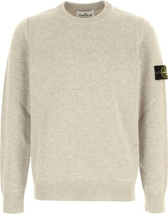 Stone Island Homme, Pulls, Beige, Taille: M Maille &agrave; col rond