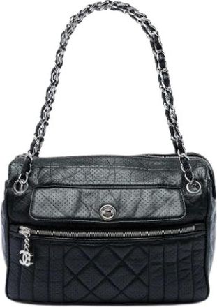 Chanel Pre-owned Sac bandouli&egrave;re perfor&eacute; (Vintage) - Femme - Pre-owned - Noir - Taille: ONE Size