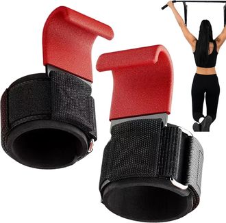Generic Handgelenkband f&uuml;r Krafttraining - Griffst&uuml;tze Hakenschnalle - 2 St&uuml;ck verstellbare Handgelenk-Haken f&uuml;r Krafttraining Gewichtheben
