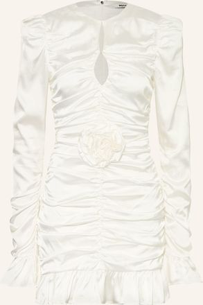 Rotate Rotate Cocktailkleid Aus Satin Mit R&uuml;schen weiss