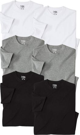 Atlasformen 6er-Pack einfarbige T-Shirts - XXL