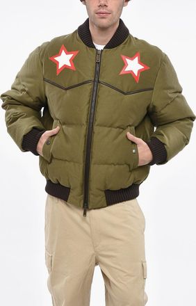 Dsquared2 Padded Jacket WESTERN with Faux Leather Details Dsquared2