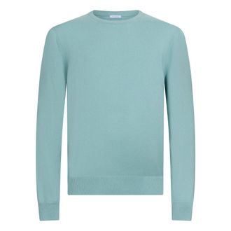 Malo Cashmere Rundhals-Pullover - - Knitwear - Herren - Blau - 3XL