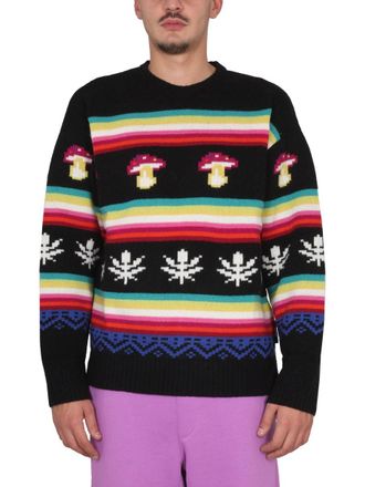 Msgm Wool Crew Neck Sweater - Multicolor
