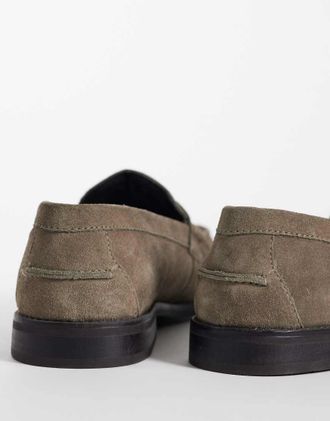 Asos Mocassins en daim - Taupe-Marron