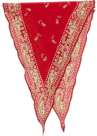 Mantero 1902 Paisley-print Scalloped-edge Scarf