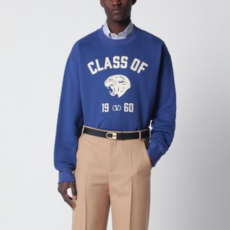 Valentino Blaues Sweatshirt mit Panther-Print