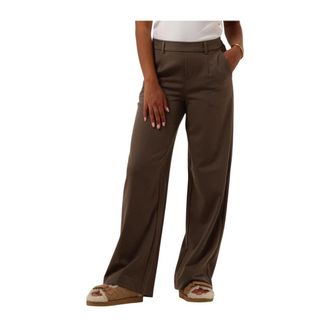 Object Weite Braune Hose - - Trousers - Damen - Braun - XS