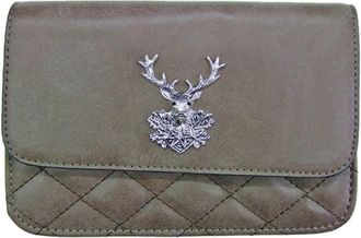 Trachtenland Gesteppte Trachten Handtasche Anni mit Hirsch Applikation | Braun