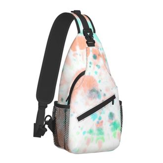 AOOEDM Psychedelic Tie Dye Swirls Sling Rucksack für Damen Herren, Reisen Wandern Daypack Crossbody Umhängetasche Casual Sling Bags Outdoor