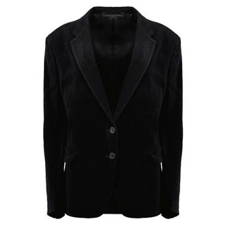 Prada Einreihiger Samtblazer - - Jackets - Damen - Schwarzk - M