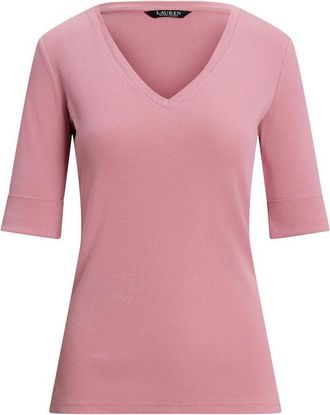 Lauren Ralph Lauren Damen T-Shirt aus Baumwollstretch