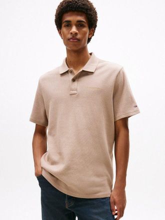 Tommy Jeans Poloshirt TJM WAFFLE SCRIPT regular fit, mit Struktur, Polokragen