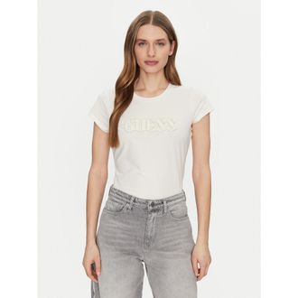 Guess T-Shirt W5GI42 J1314 &Eacute;cru Regular Fit